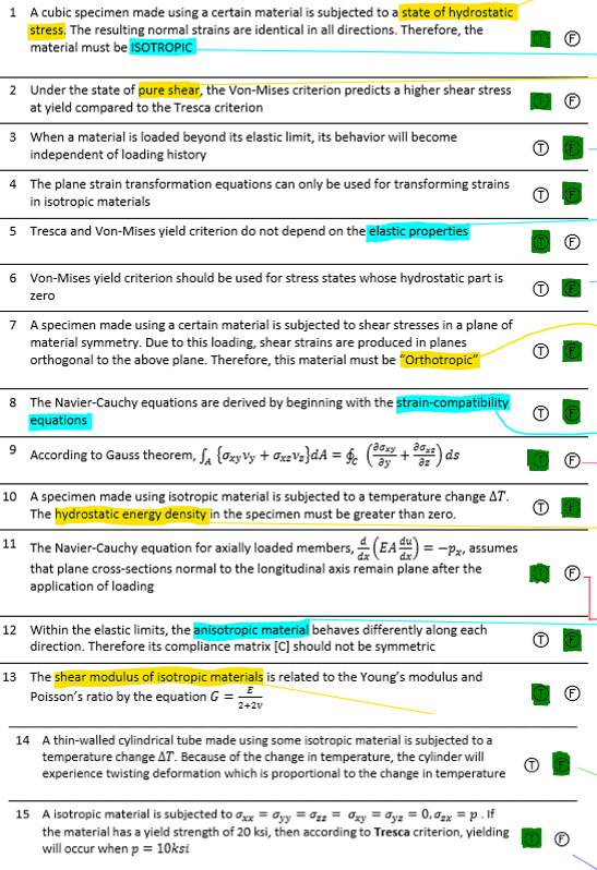 Solved are my ﻿answers correct? Can you also define the | Chegg.com