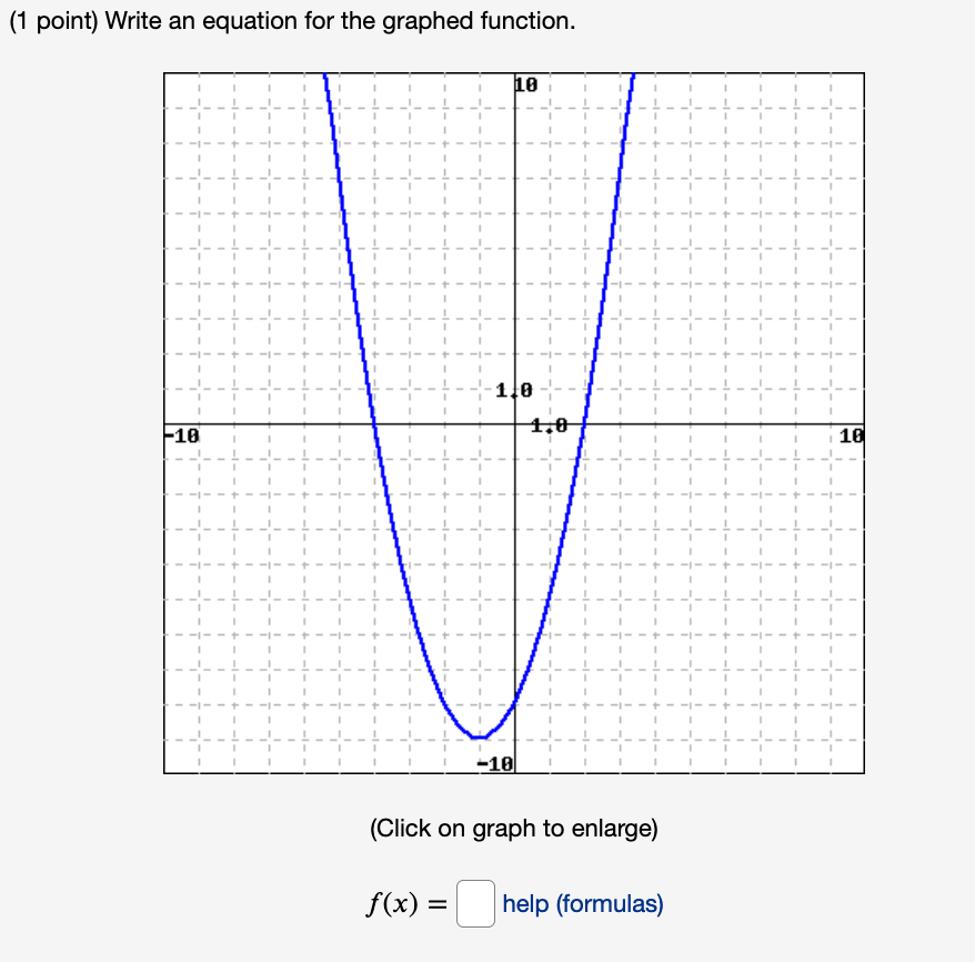 Solved (1 point) Find the general form of the quadratic | Chegg.com