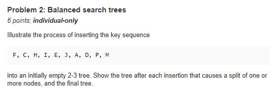 Problem 2: Balanced search trees 6 points; | Chegg.com