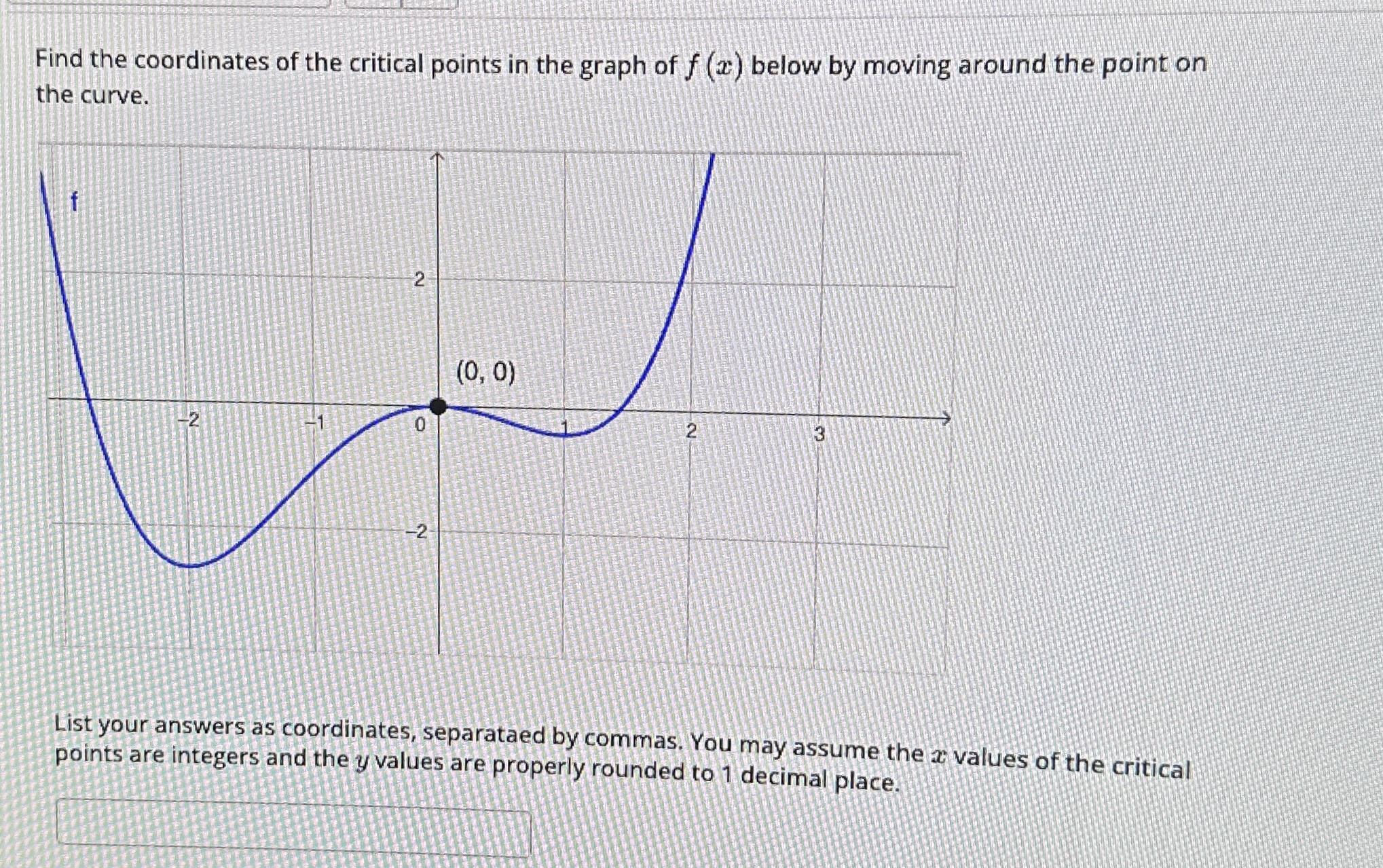 Solved Find the coordinates of the critical points in the | Chegg.com