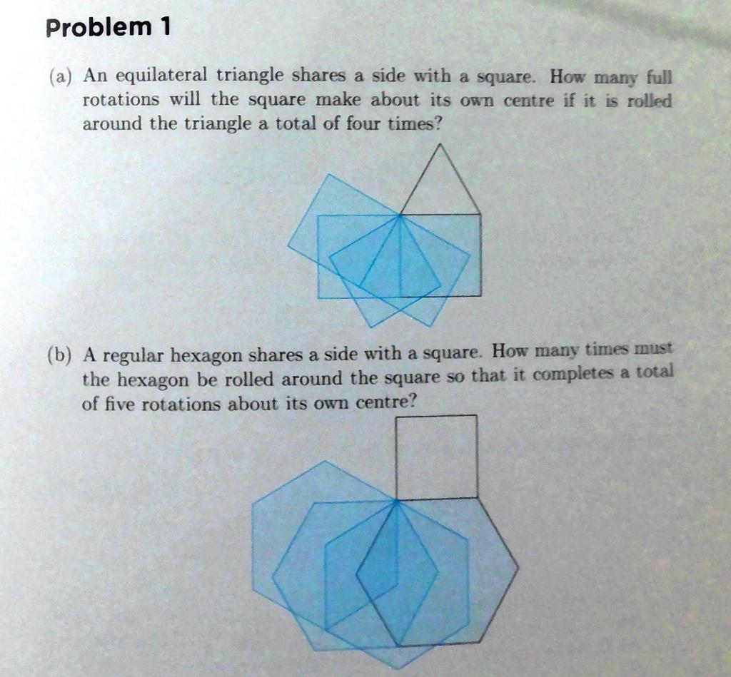 Solved (a) An equilateral triangle shares a side with a | Chegg.com