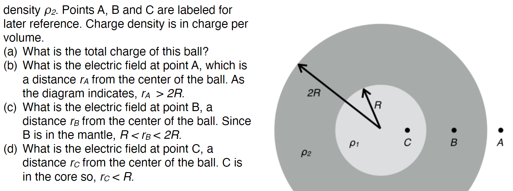 Solved 6. Consider a two-layered spherical ball, of total | Chegg.com