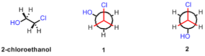 Solved One conformation of 2-chloroethanol is more stable | Chegg.com