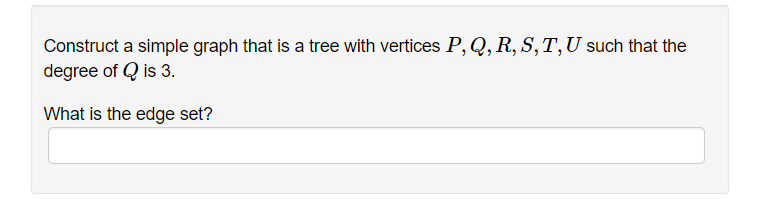 Solved Construct a simple graph that is a tree with vertices | Chegg.com