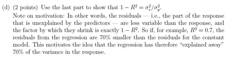 Solved 2. (14 points) In a simple linear regression, the r2 | Chegg.com