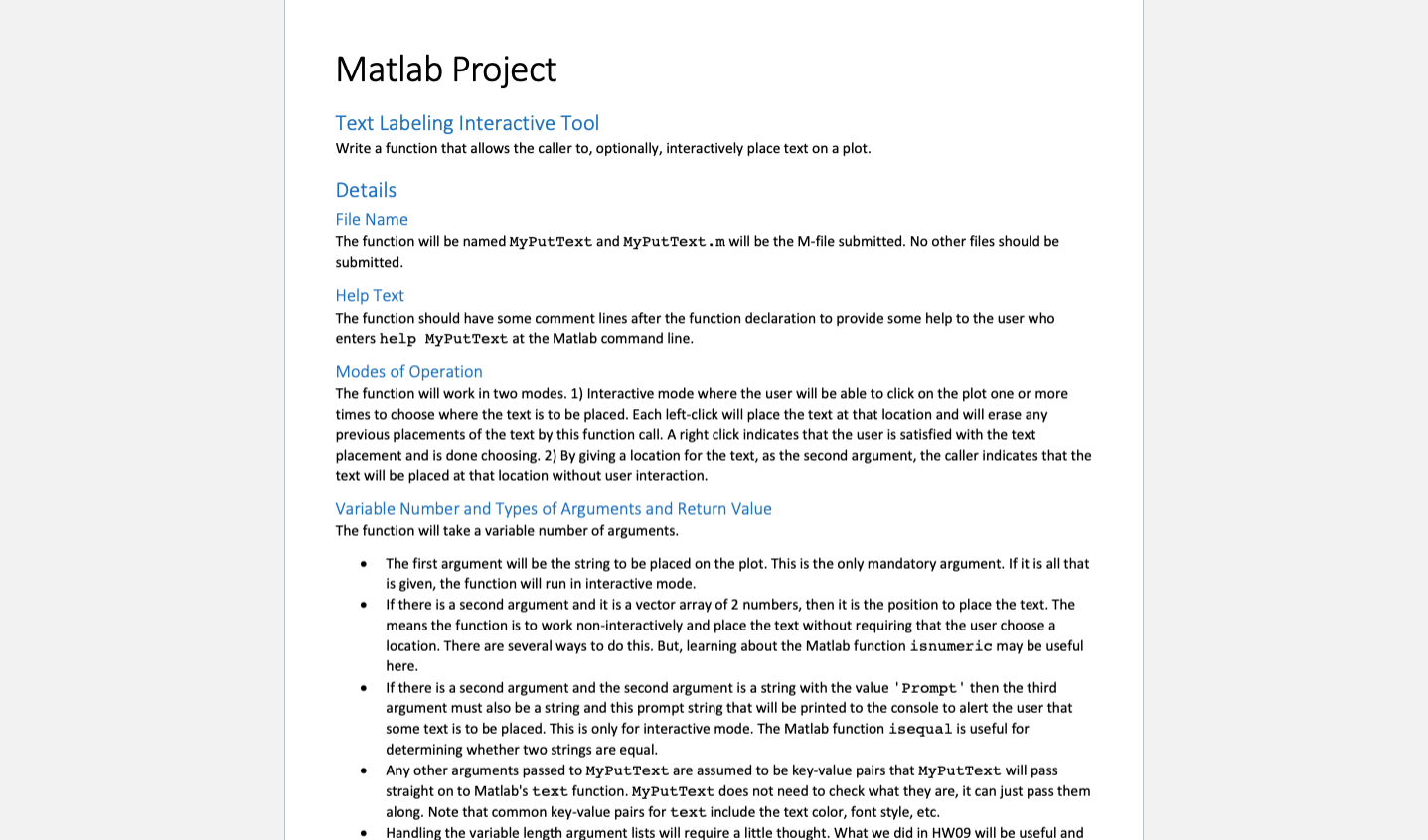 Matlab Project Text Labeling Interactive Tool Write a | Chegg.com