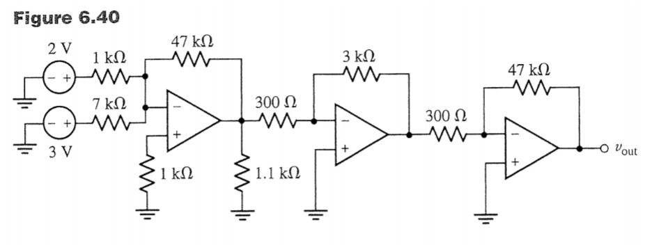 Solved For the cascaded op amp circuit shown in Fig. 6.40, | Chegg.com