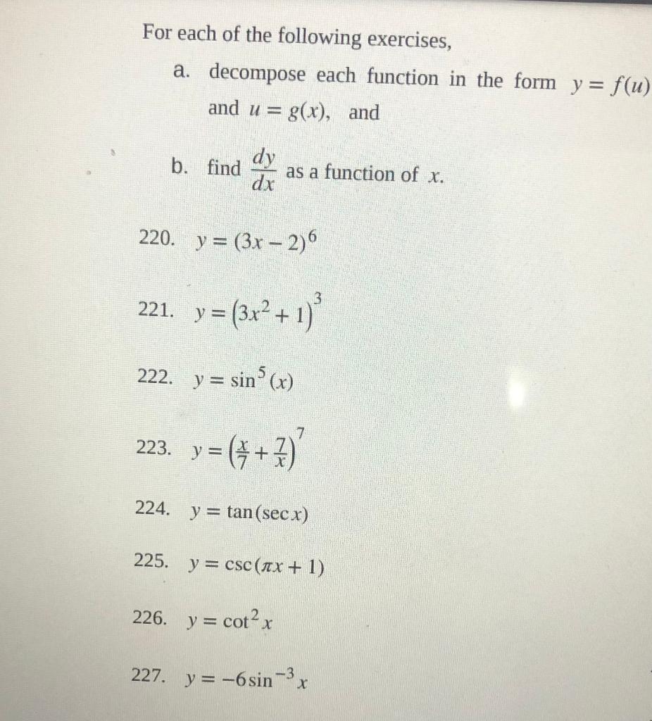 Solved For each of the following exercises, a. decompose | Chegg.com