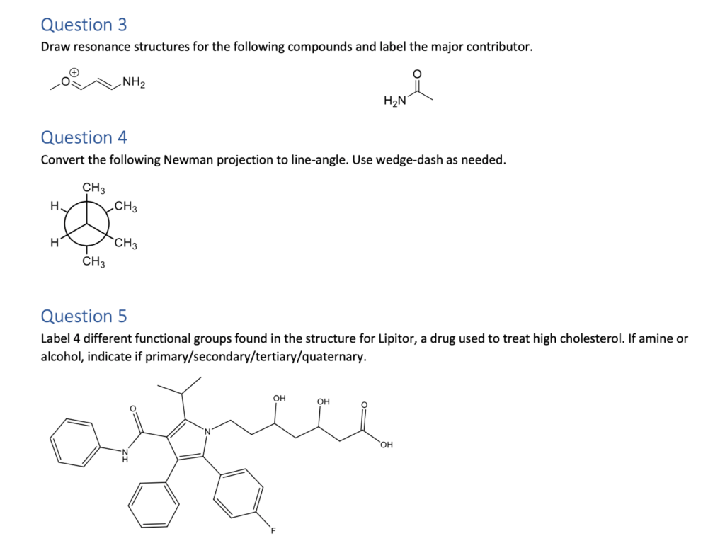 Solved Question 3 Draw resonance structures for the | Chegg.com