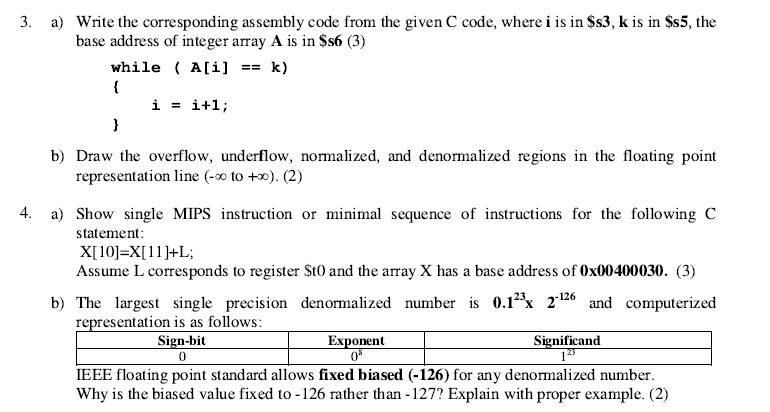 Solved 3. a) Write the corresponding assembly code from the | Chegg.com