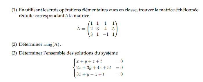 Solved (1) Using the three elementary operations seen in | Chegg.com