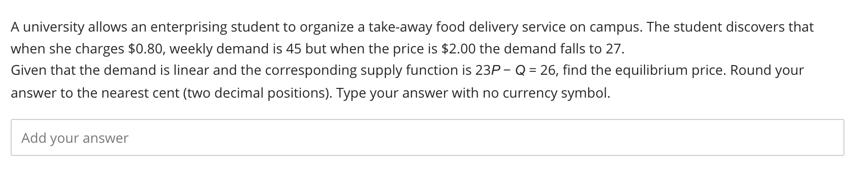 Solved A university allows an enterprising student to | Chegg.com