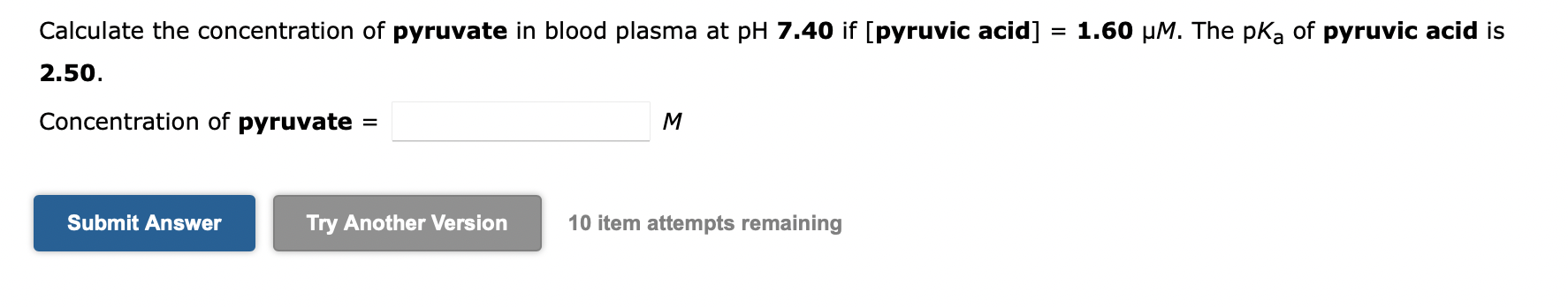 Solved Calculate the concentration of pyruvate in blood | Chegg.com