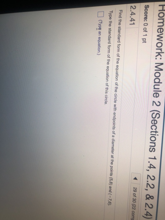 Solved Homework Module 2 Sections 1 4 2 2 And2 4 Score 0