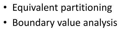 Solved Equivalent partitioning Boundary value analysis | Chegg.com