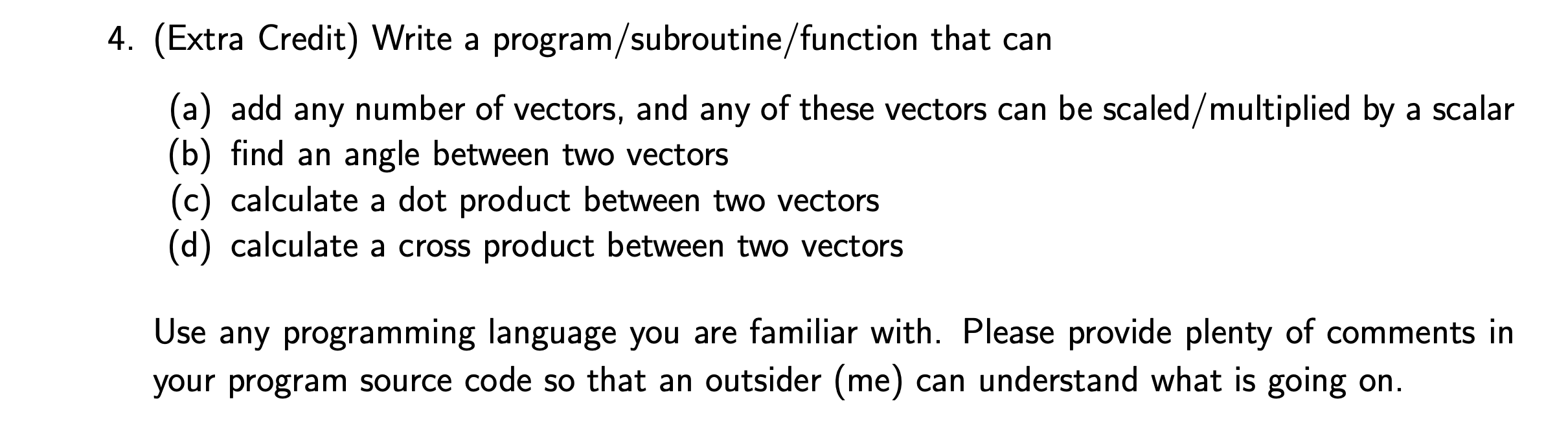 Solved Extra Credit Write A Program Subroutine Function