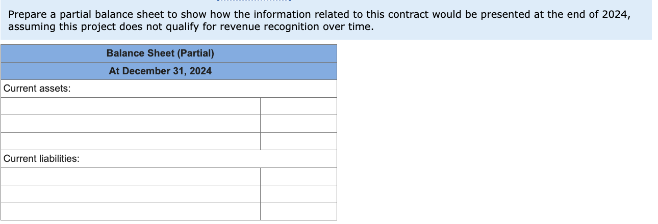Prepare a partial balance sheet to show how the | Chegg.com
