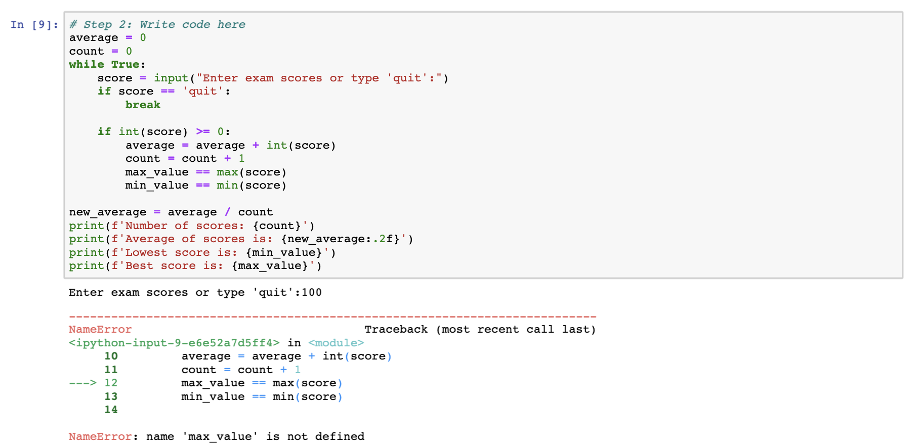 Solved Now You Code 1: Exam Stats Write a program to input | Chegg.com