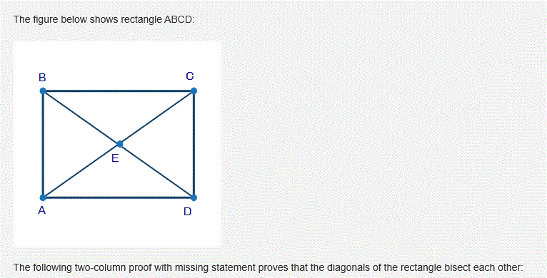 Solved The figure below shows rectangle ABCD: The following | Chegg.com