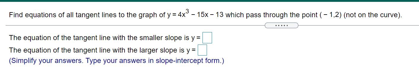 Solved Find equations of all tangent lines to the graph of y | Chegg.com