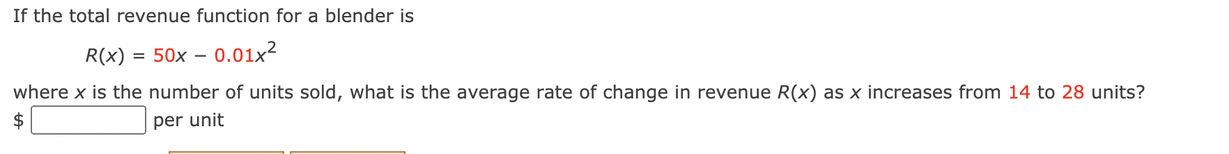 Solved If the total revenue function for a blender is R(x) = | Chegg.com