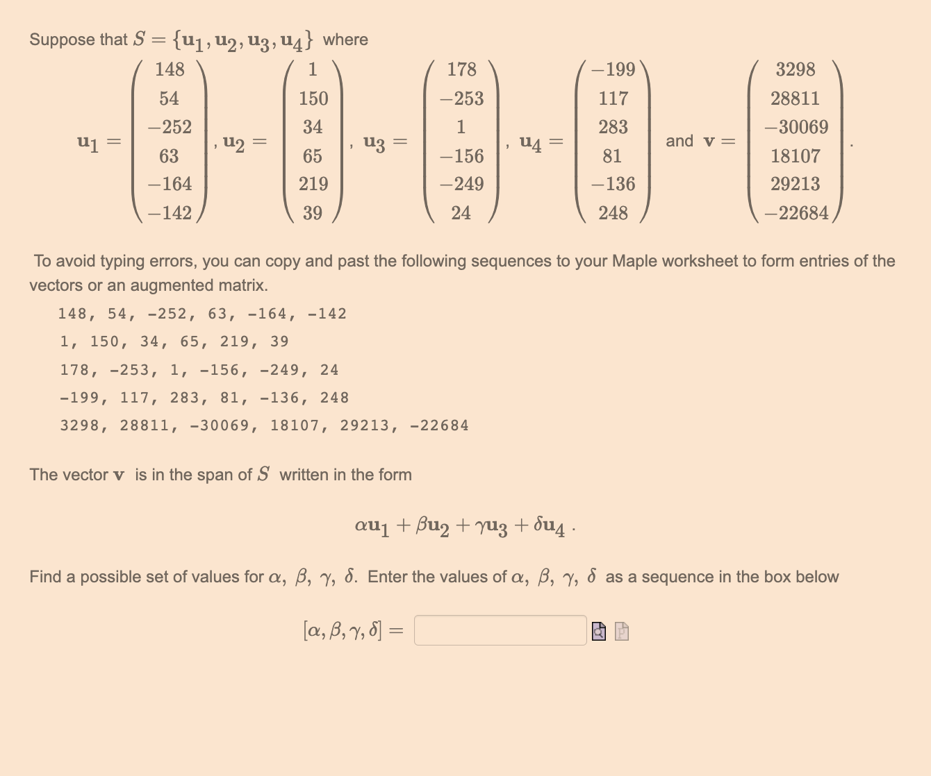 Solved Suppose that S={u1,u2,u3,u4} where | Chegg.com