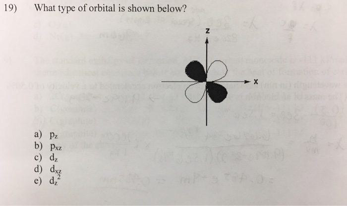 Solved What type of orbital is shown below? p_z P_xz d_z | Chegg.com
