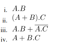 Solved For each of the Boolean expressions below, state | Chegg.com