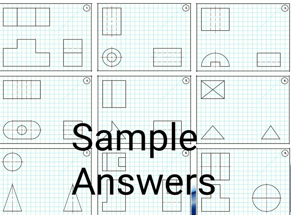 Solved -Sketch the Front, Top, Side views of the object. The | Chegg.com