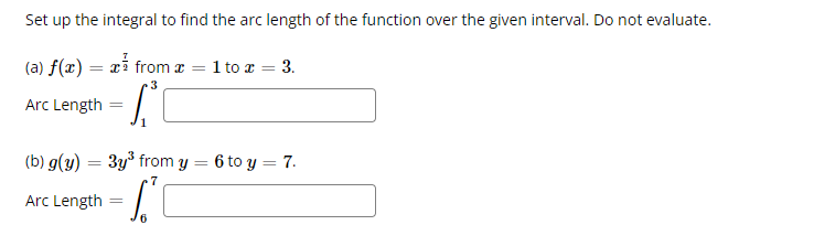 Solved Set up the integral to find the arc length of the | Chegg.com