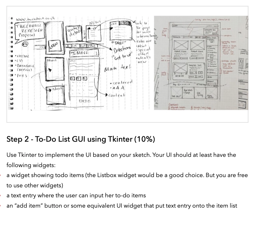 Solved Part 2 - TKInter To-Do List (40%, Due 9/5) | Chegg.com