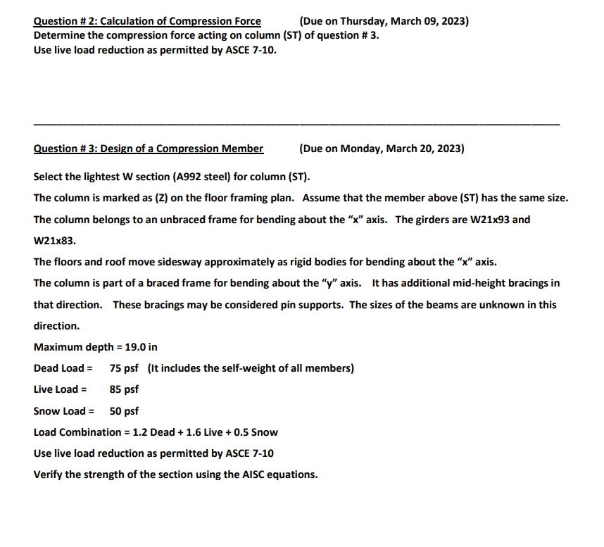 Solved Question \# 2: Calculation of Compression Force (Due | Chegg.com