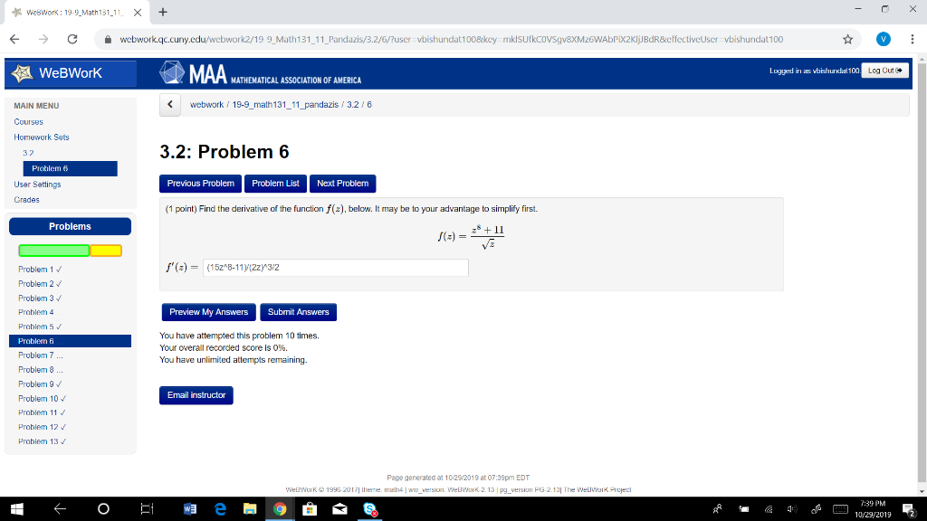 Solved webwork: 19-9 Math 131 11 X | Chegg.com
