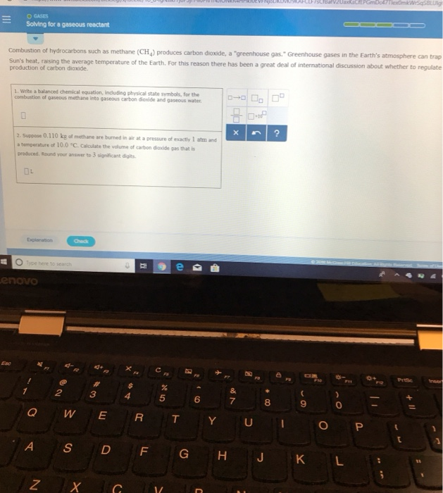 Solved SO GASES Solving for a gaseous reactant Combustion of | Chegg.com