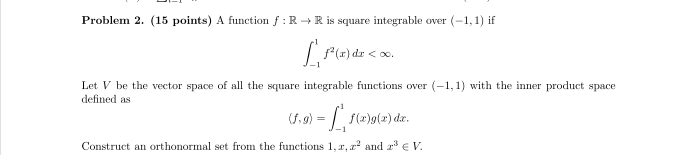 Solved Problem 2. (15 points) A function f : RR is square | Chegg.com