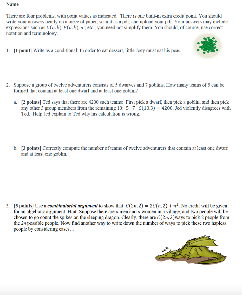 Solved There are four problems, with point values as | Chegg.com