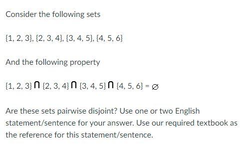Solved Consider the following sets {1, 2, 3), (2, 3, 4), (3, | Chegg.com