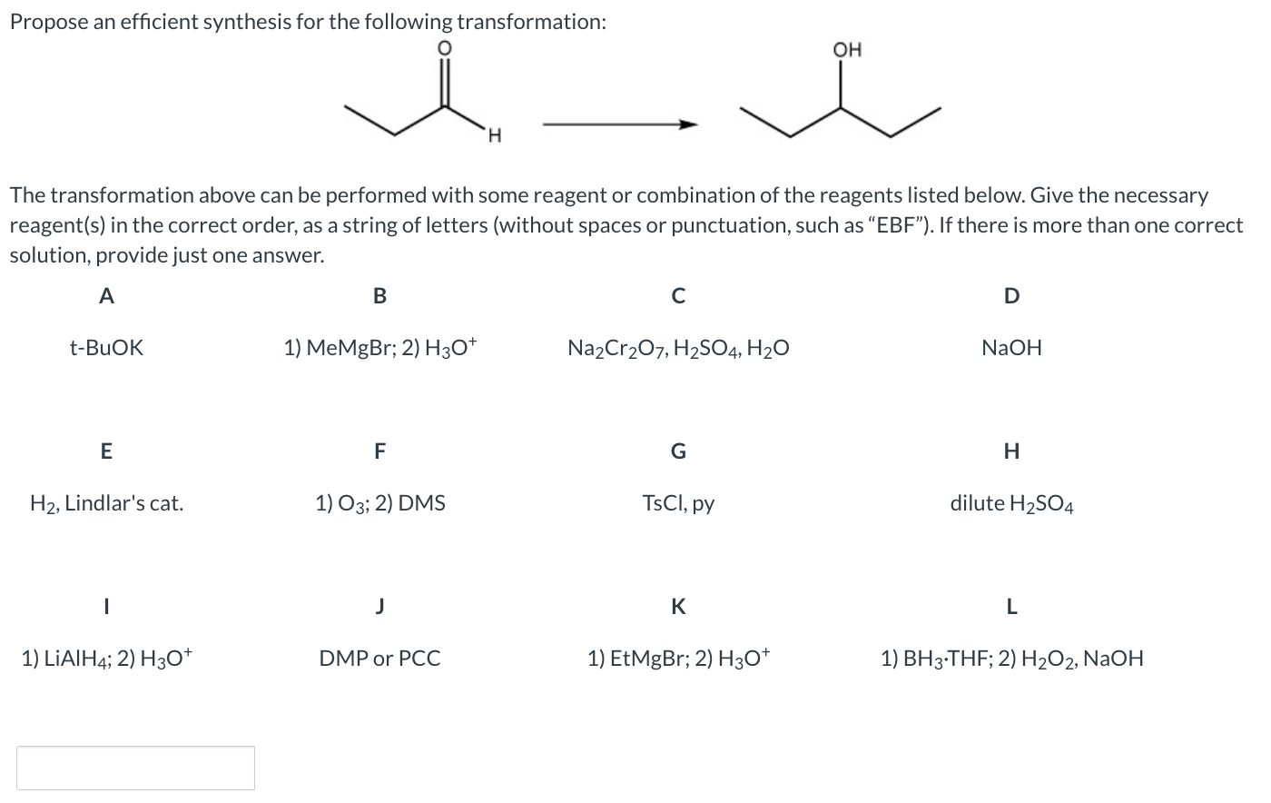 Solved Propose an efficient synthesis for the following | Chegg.com