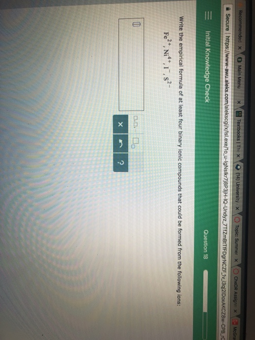 Solved write the empirical formula of at least four binary | Chegg.com