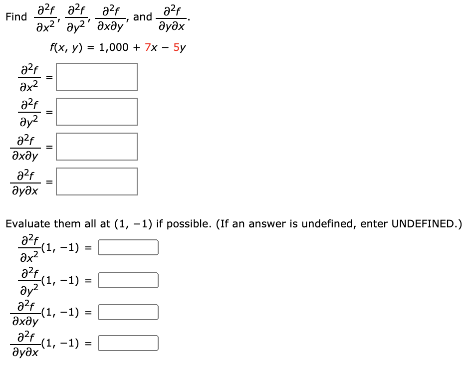 Solved af af af Calculate af ax and when defined. (If an | Chegg.com