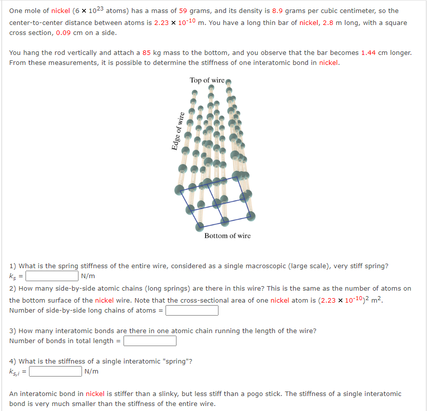 Solved One mole of nickel ( 6×1023 atoms) has a mass of 59 | Chegg.com