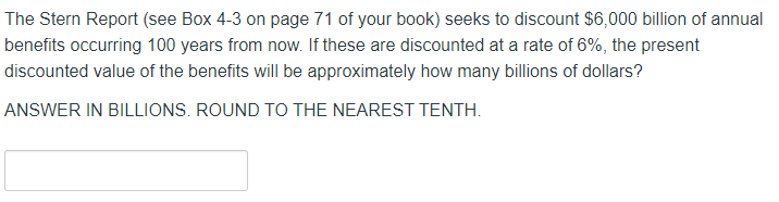 Solved The Stern Report (see Box 4-3 on page 71 of your | Chegg.com