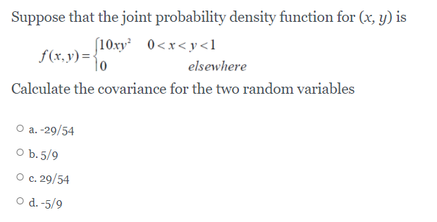 Solved Suppose that the joint probability density function | Chegg.com