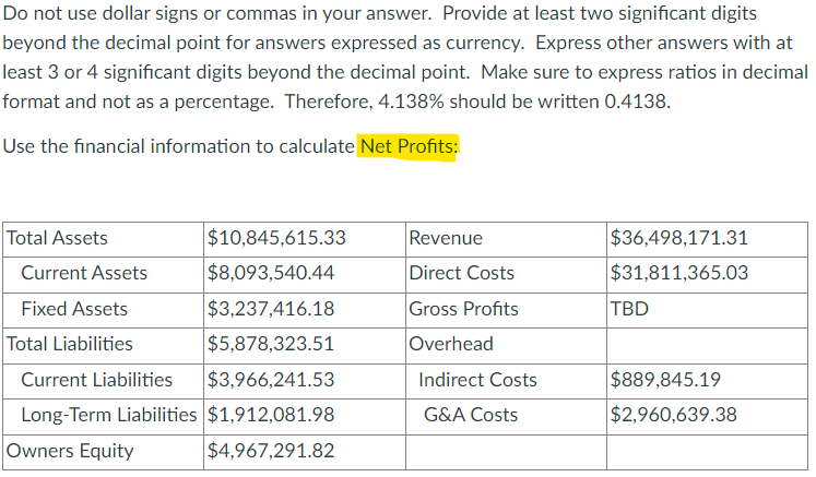 Solved Do not use dollar signs or commas in your answer. | Chegg.com