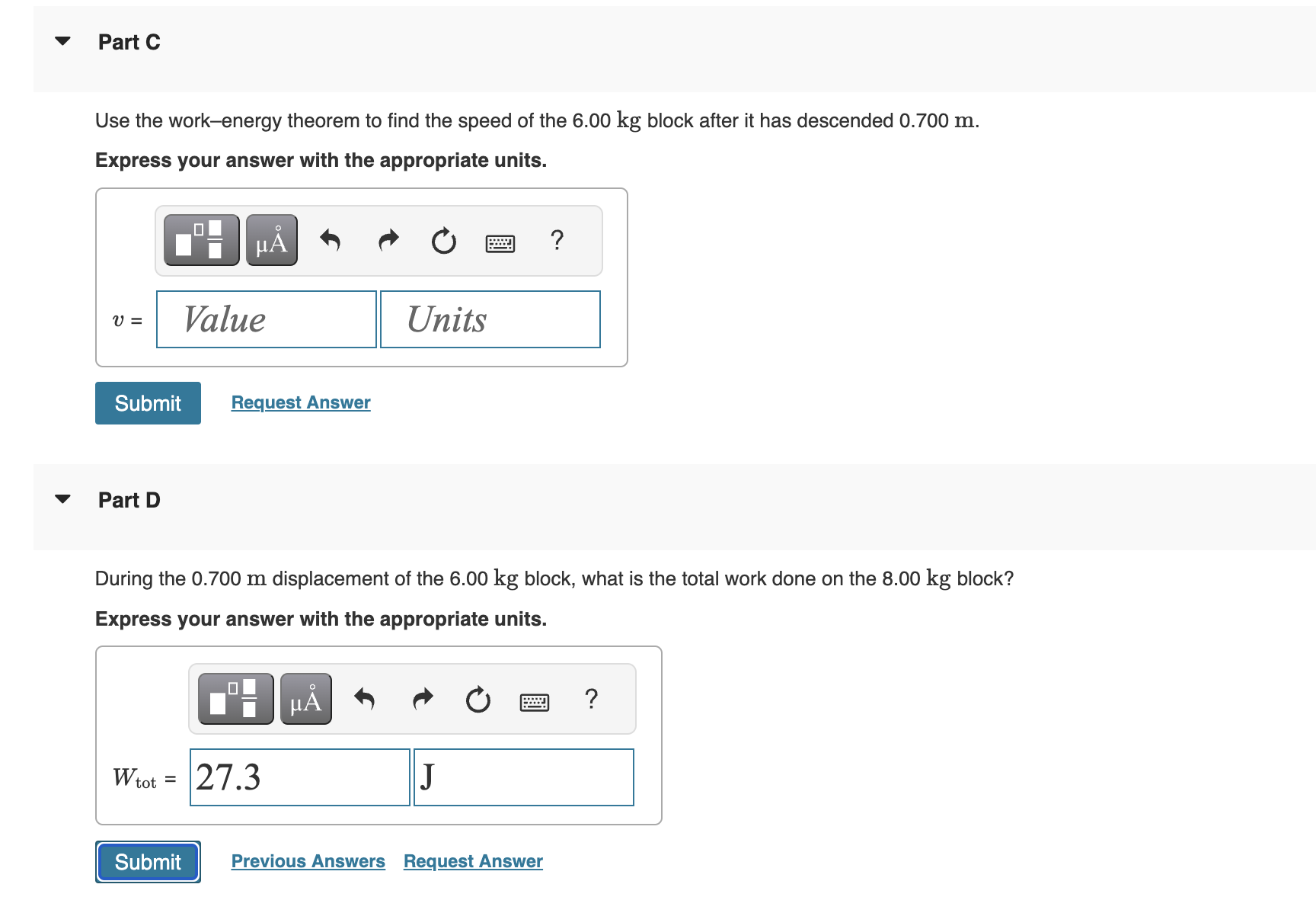 Solved Consider the system of two blocks shown in (Figure | Chegg.com