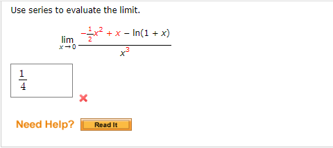Solved Use series to evaluate the limit. | Chegg.com