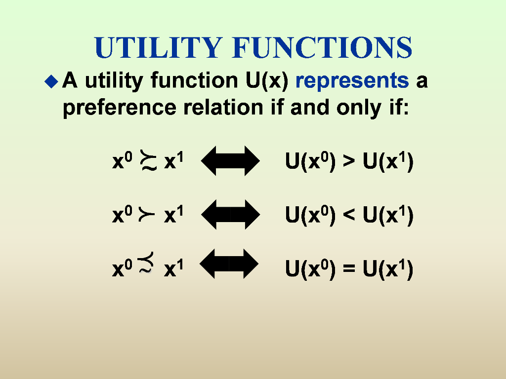 Solved UTILITY FUNCTIONS A utility function U(x) represents | Chegg.com