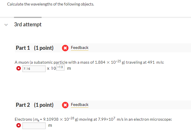 Solved Calculate the wavelengths of the following objects. | Chegg.com