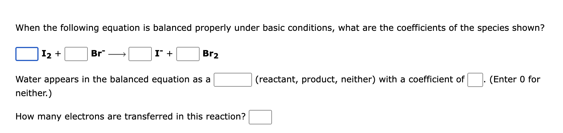 Solved When the following equation is balanced properly | Chegg.com