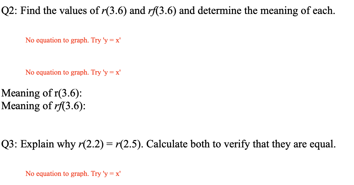 Q1: Which function is the exact rate of change | Chegg.com